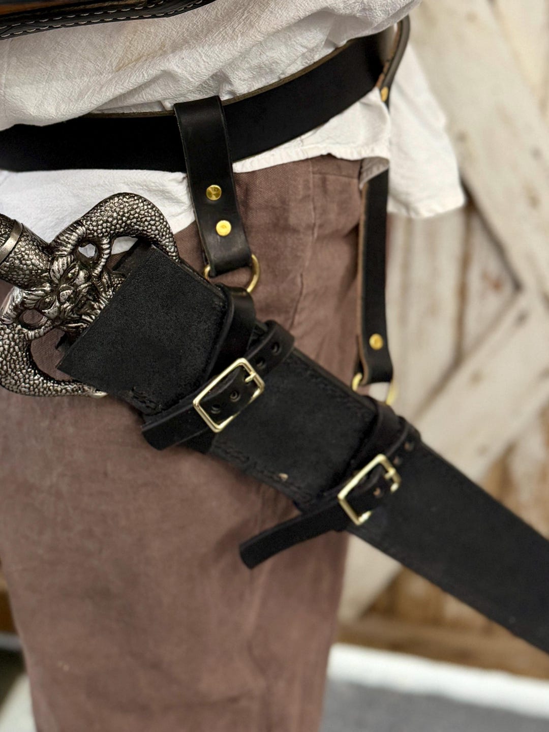 Cosplay Leather Sword Frog Sword Holder Larp Completely Made in USA ...