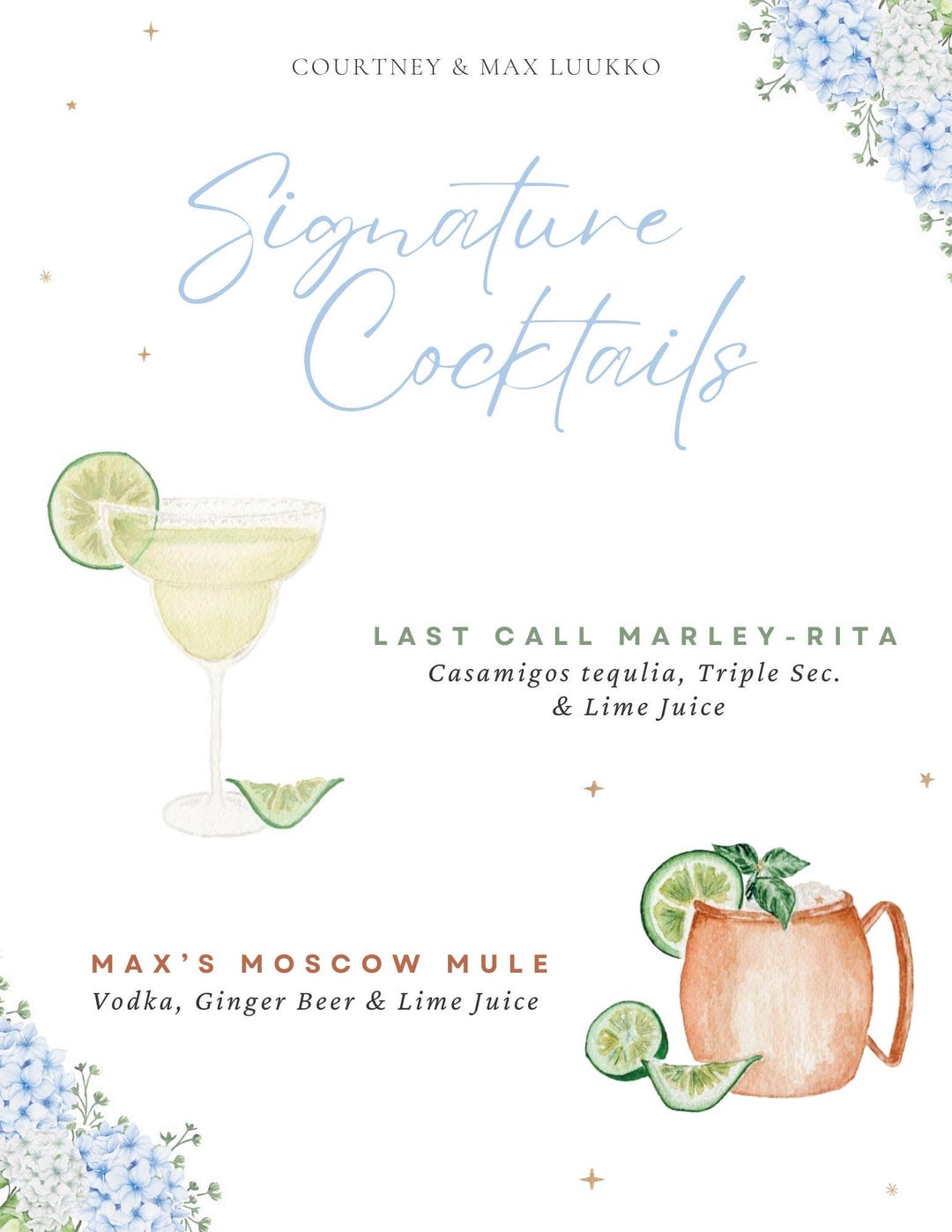 Custom Signs/signage - Signature Drinks for Events - Etsy
