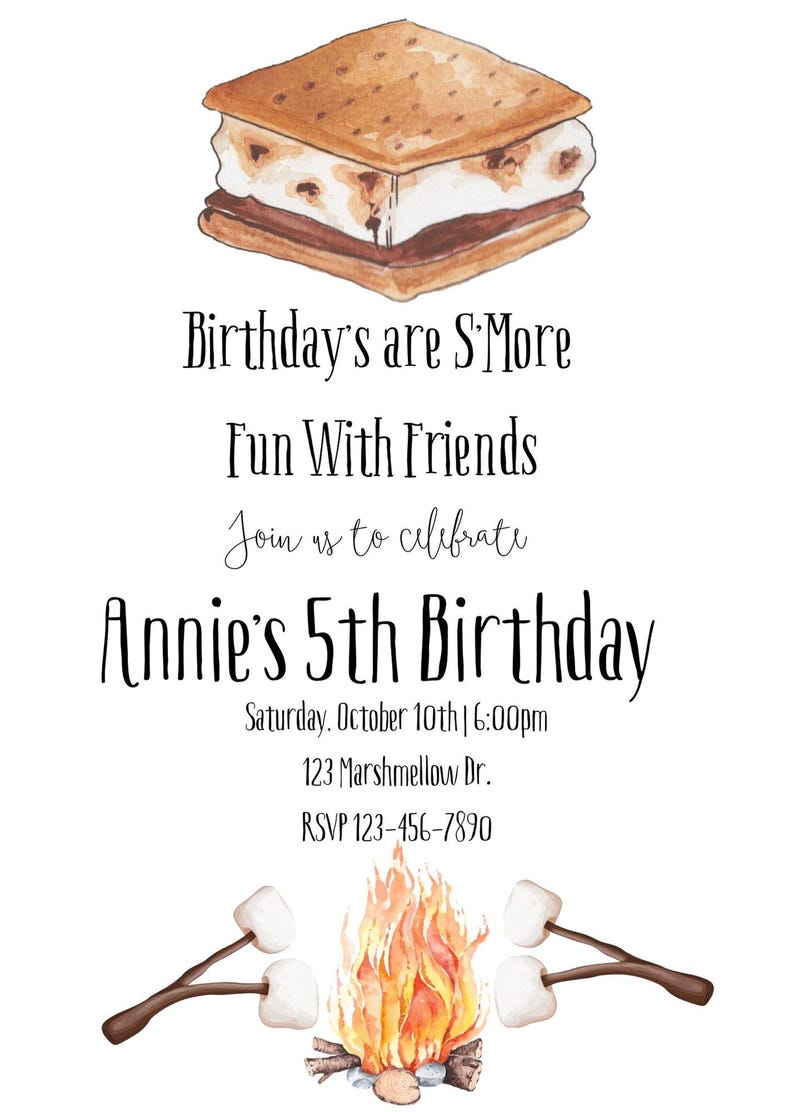 S'mores Birthday Party - Etsy