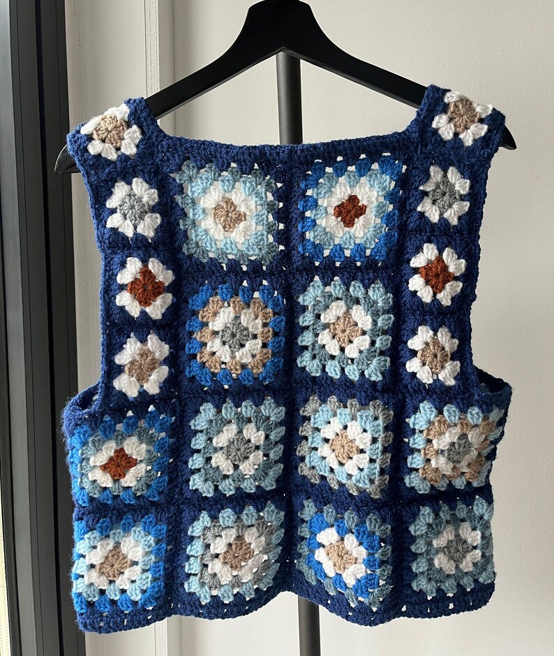 Retro Granny Square Sweater Vest, Crochet, Handmade, Available in ...