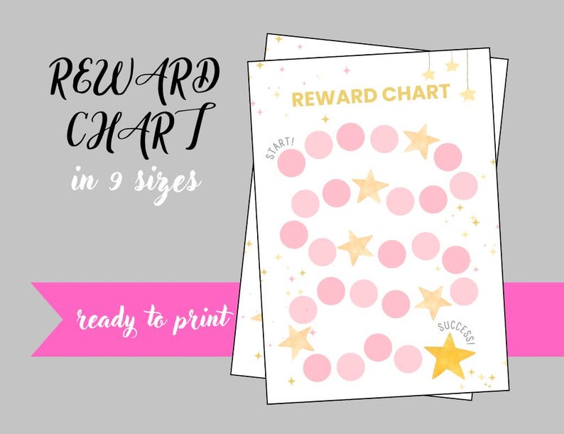 Printable Reward Chart, Printable Incentive Chart, Instant Digital ...