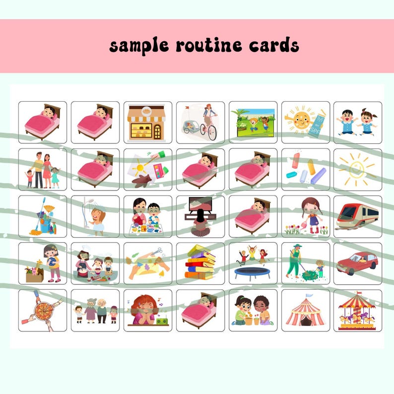 Montessori Kids Weekly Planner, Daily Routine Cards, Visual Schedule ...