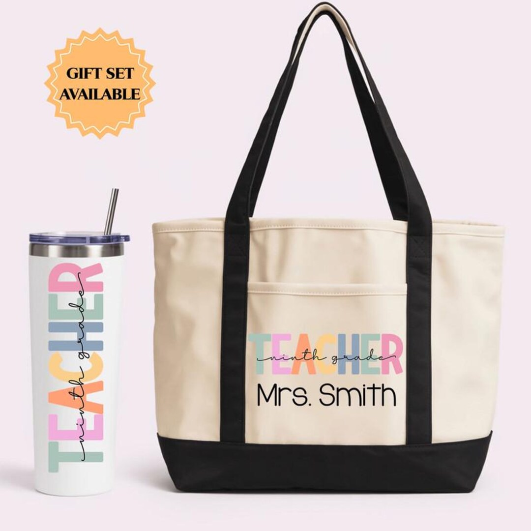 Teacher Cup and Tote, Ninth Grade Teacher Cup, Teacher Appreciation Cup ...