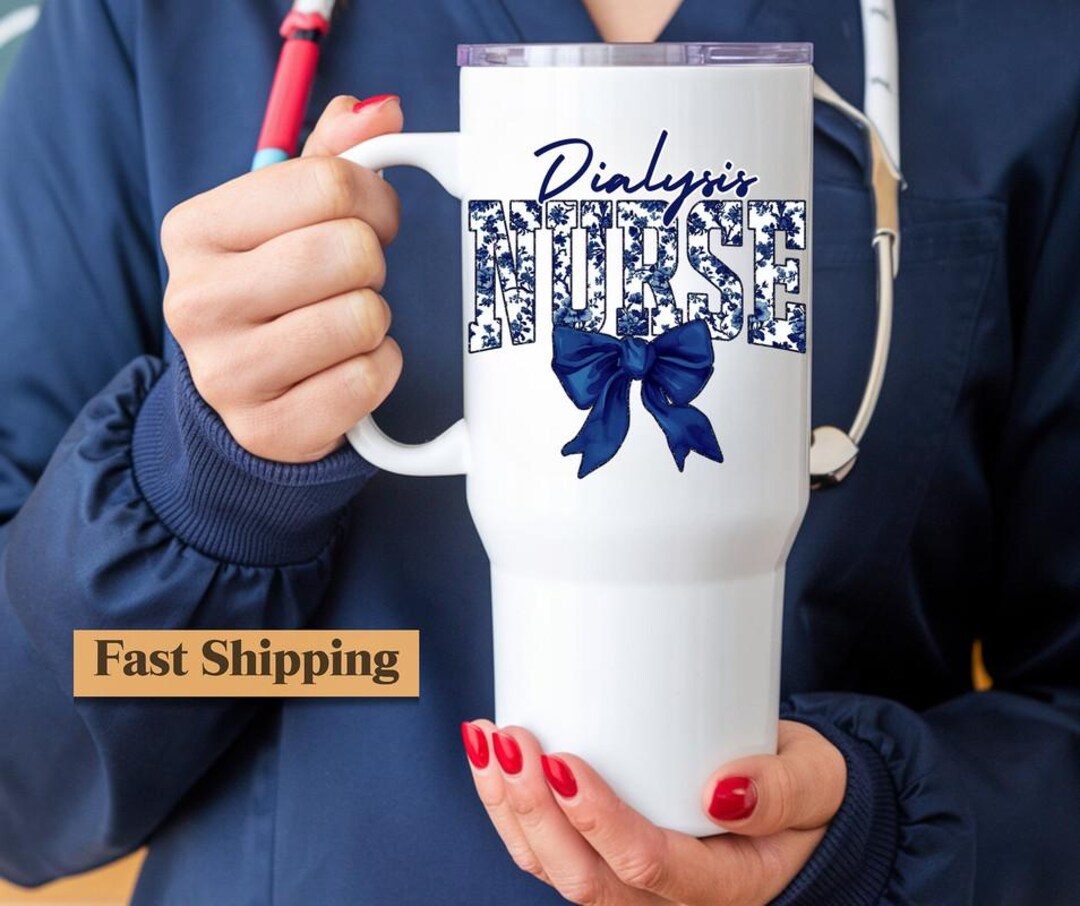 Dialysis Nurse Floral Cup, Dialysis Nurse Appreciation, Nurse ...