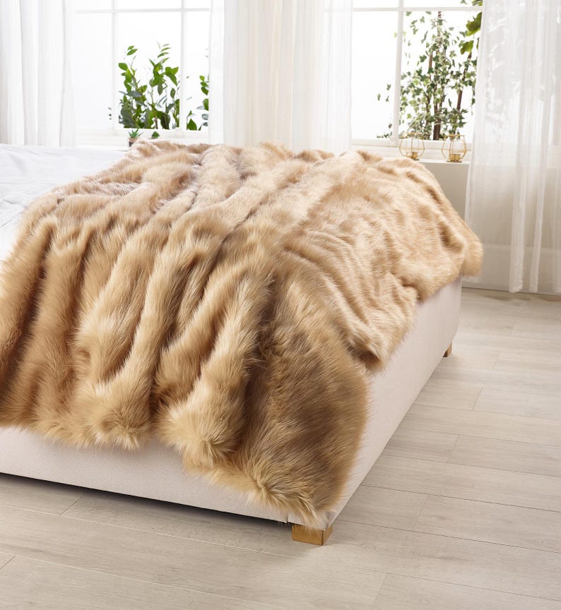 Sandy Gold Longhair Faux Fur Fabric - Sahara - Craft Remnants - Etsy