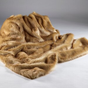 Sandy Gold Longhair Faux Fur Fabric - Sahara - Craft Remnants - Etsy