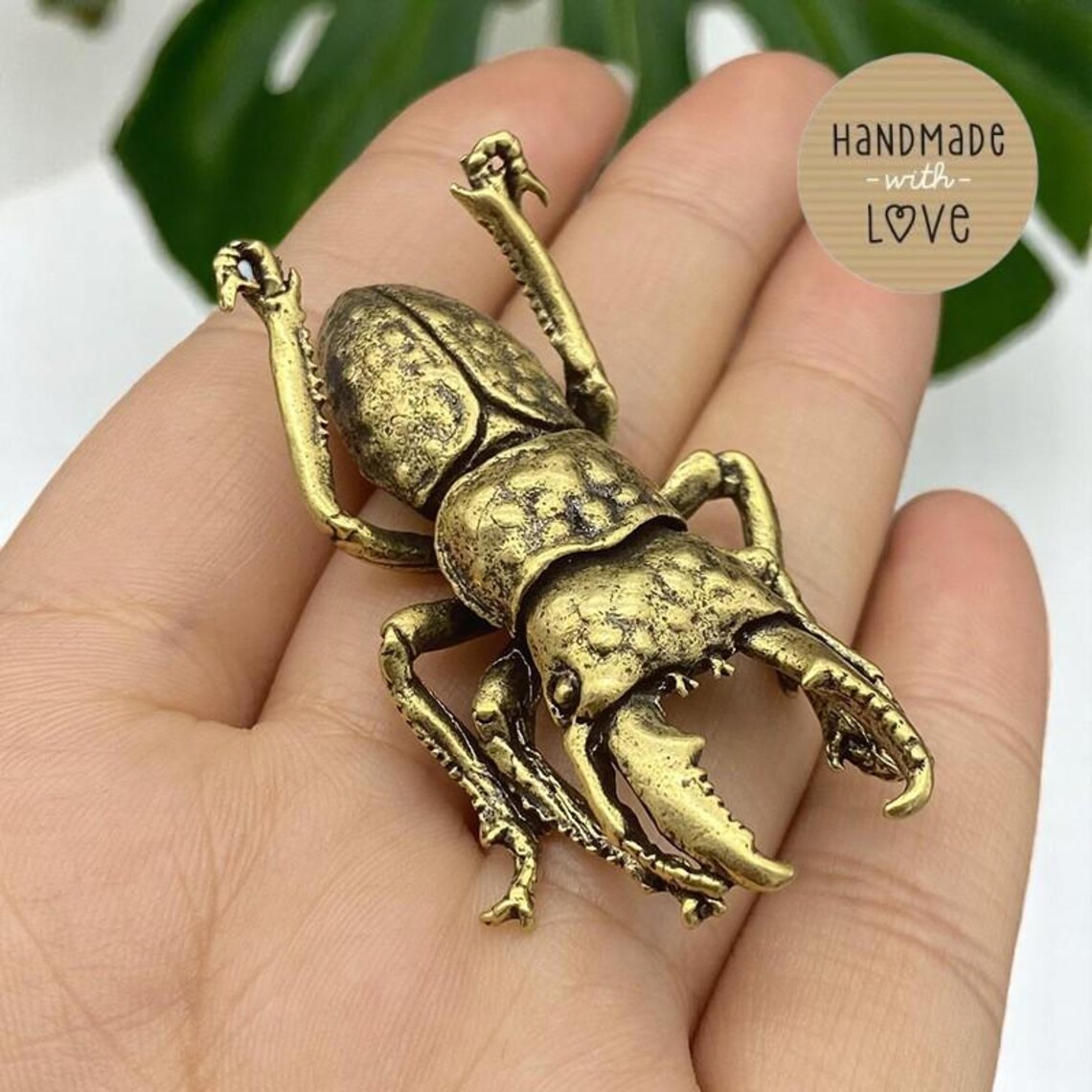 Brass Beetle Tea Pet: Vintage Insect Desk Decor - Etsy