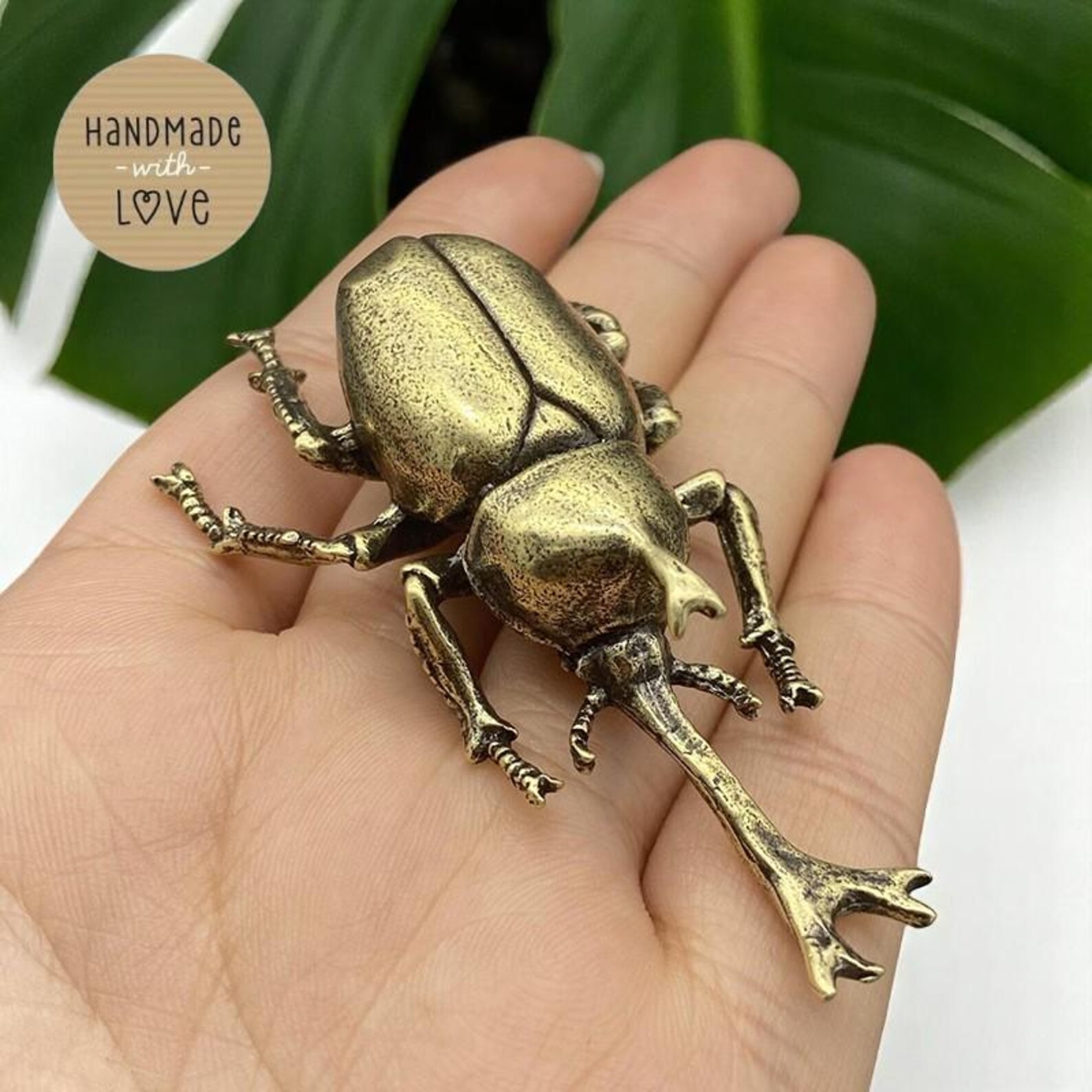 Brass Beetle Tea Pet: Vintage Insect Desk Decor - Etsy