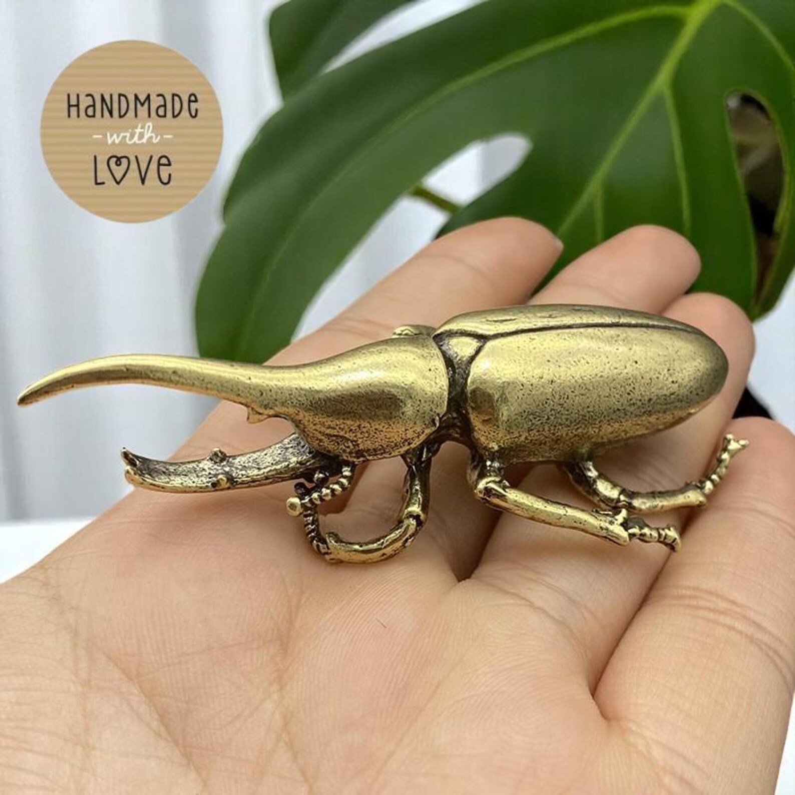 Brass Beetle Tea Pet: Vintage Insect Desk Decor - Etsy