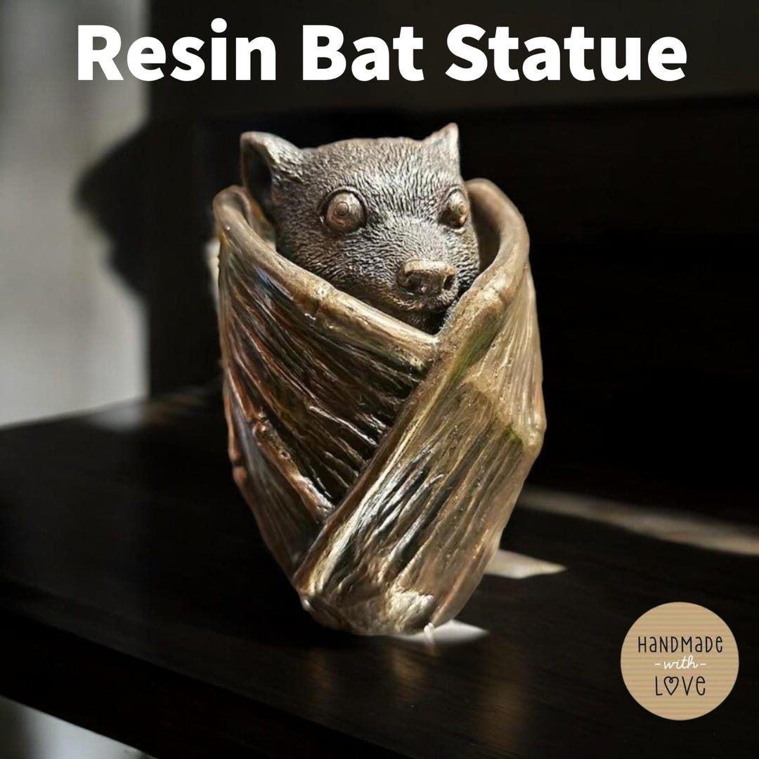 Resin Bat Statue | Gothic Cup Decor | Bat Home Decoration | Unique ...
