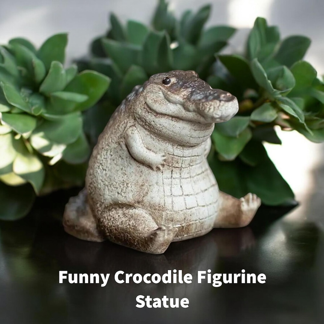 Funny Crocodile Figurine Statue | Chubby Crocodile Tea Pet |original ...