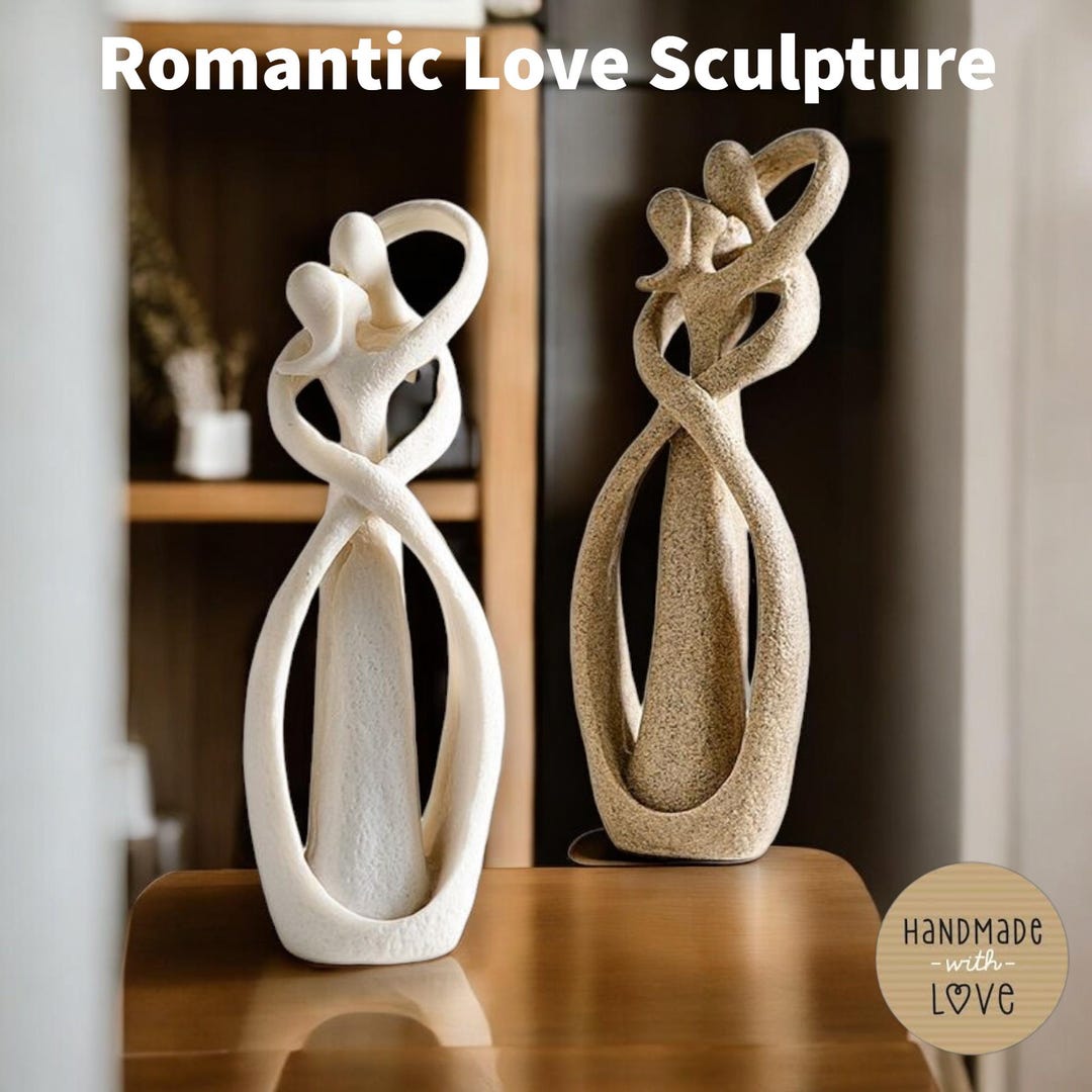 Romantic Love Sandstone Sculpture | Handcrafted Wedding Statue | Modern ...
