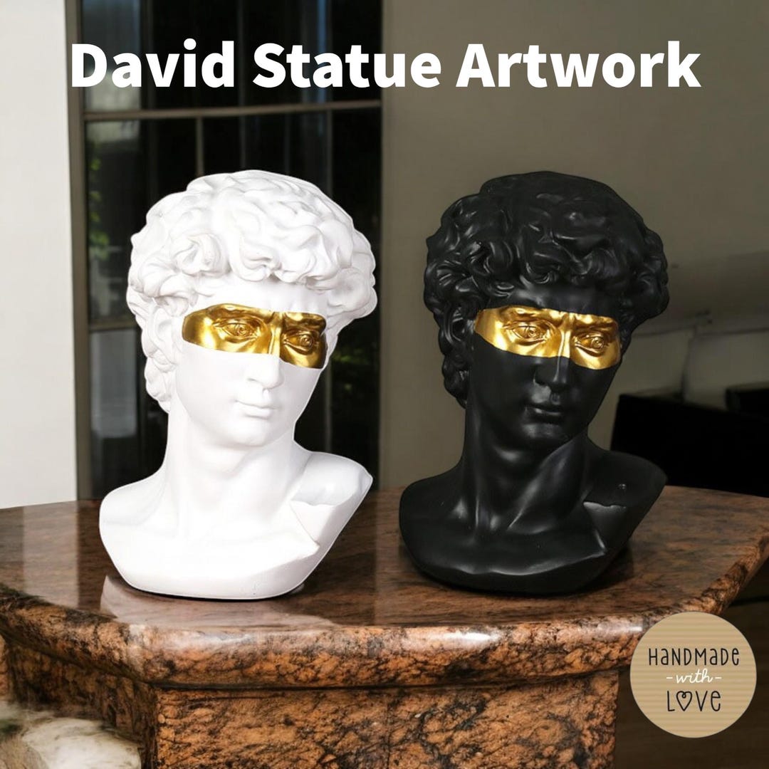 Gold-plated King David Mask Statue: Banksy Pop Art Sculpture - Etsy