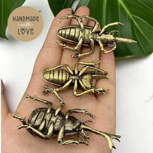 Brass Beetle Tea Pet: Vintage Insect Desk Decor - Etsy