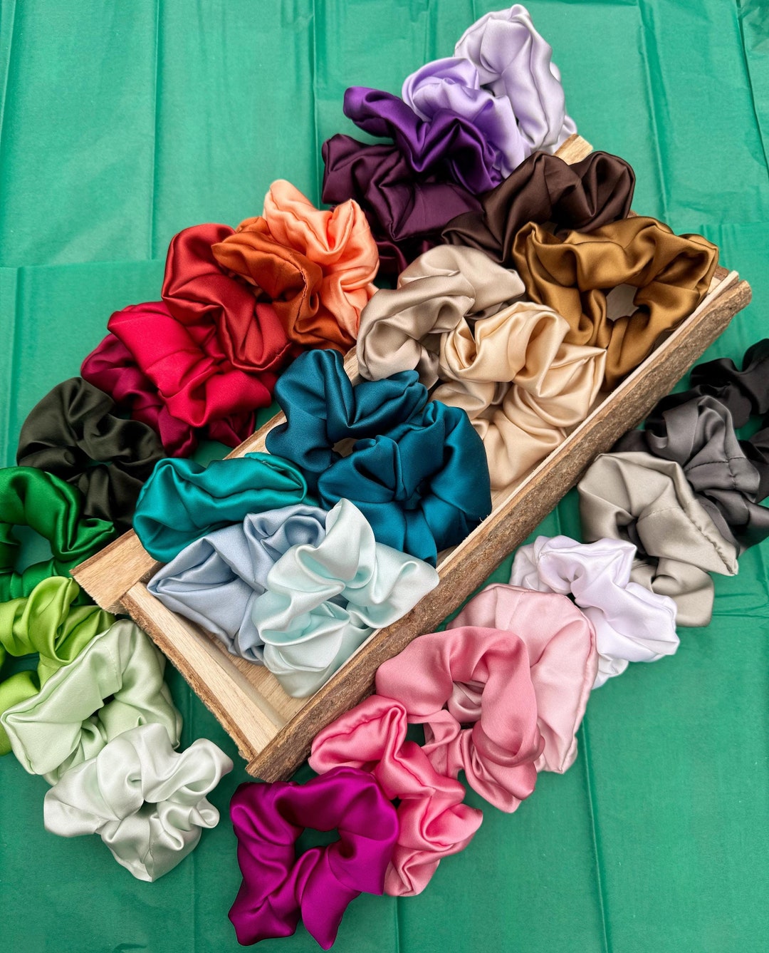Colourful Silk Scrunchie Bundles - Grade A Silk, 21 Momme Silk 100% Pure Mulberry Silk in Small ...