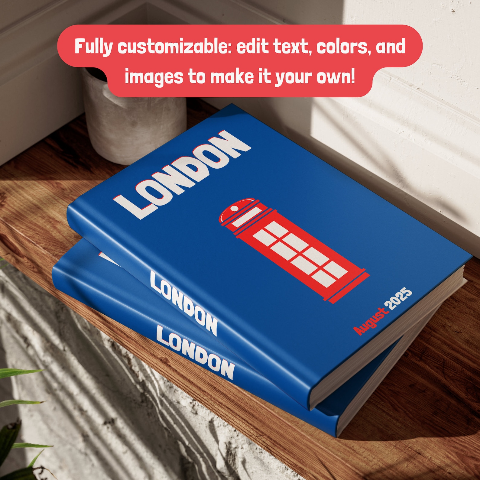London Travel Photo Album Template - Customizable Coffee Table Book ...