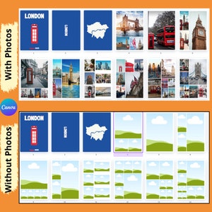 London Travel Photo Album Template - Customizable Coffee Table Book ...