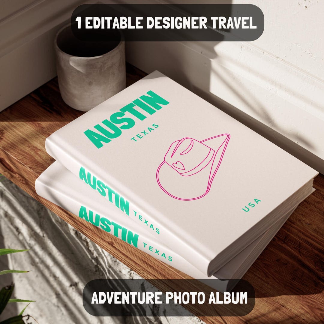 Enchanting Austin Photo Book Template – Digital Covers, Map & Bonus ...