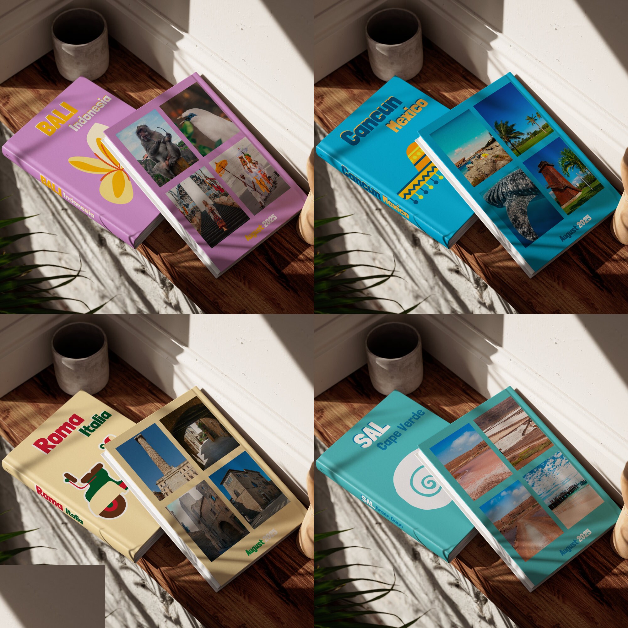 Customizable Travel Photo Album Template | Printable Coffee Table Book ...