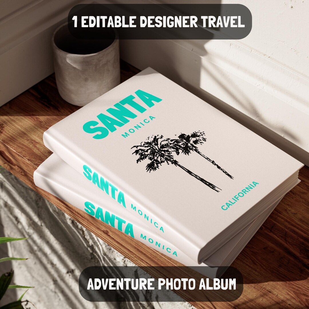 Santa Monica California Photo Book & Album Template | Digital Download ...