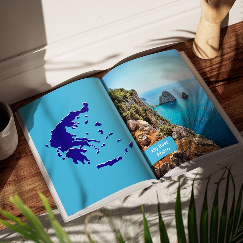 Customizable Travel Photo Album Template | Printable Coffee Table Book ...