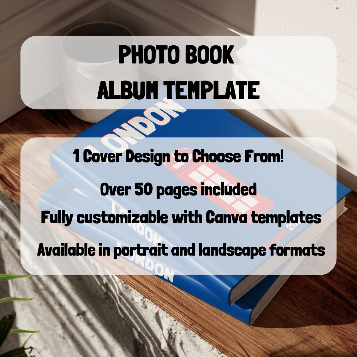 London Travel Photo Album Template - Customizable Coffee Table Book ...
