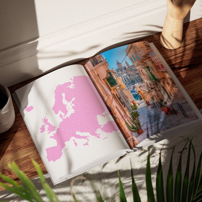Sun-kissed Memories Europe Travel Album & Printable Journal - Stylish ...