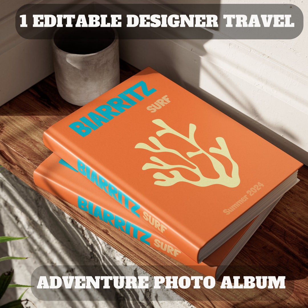Elegant Biarritz Digital Book Cover Set - Front, Back, Side & Vintage ...