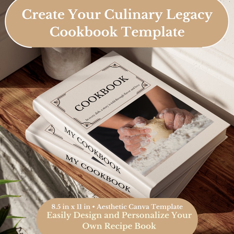 Magical Family Recipe Book Template - 27 Pages of Customizable Cookbook ...