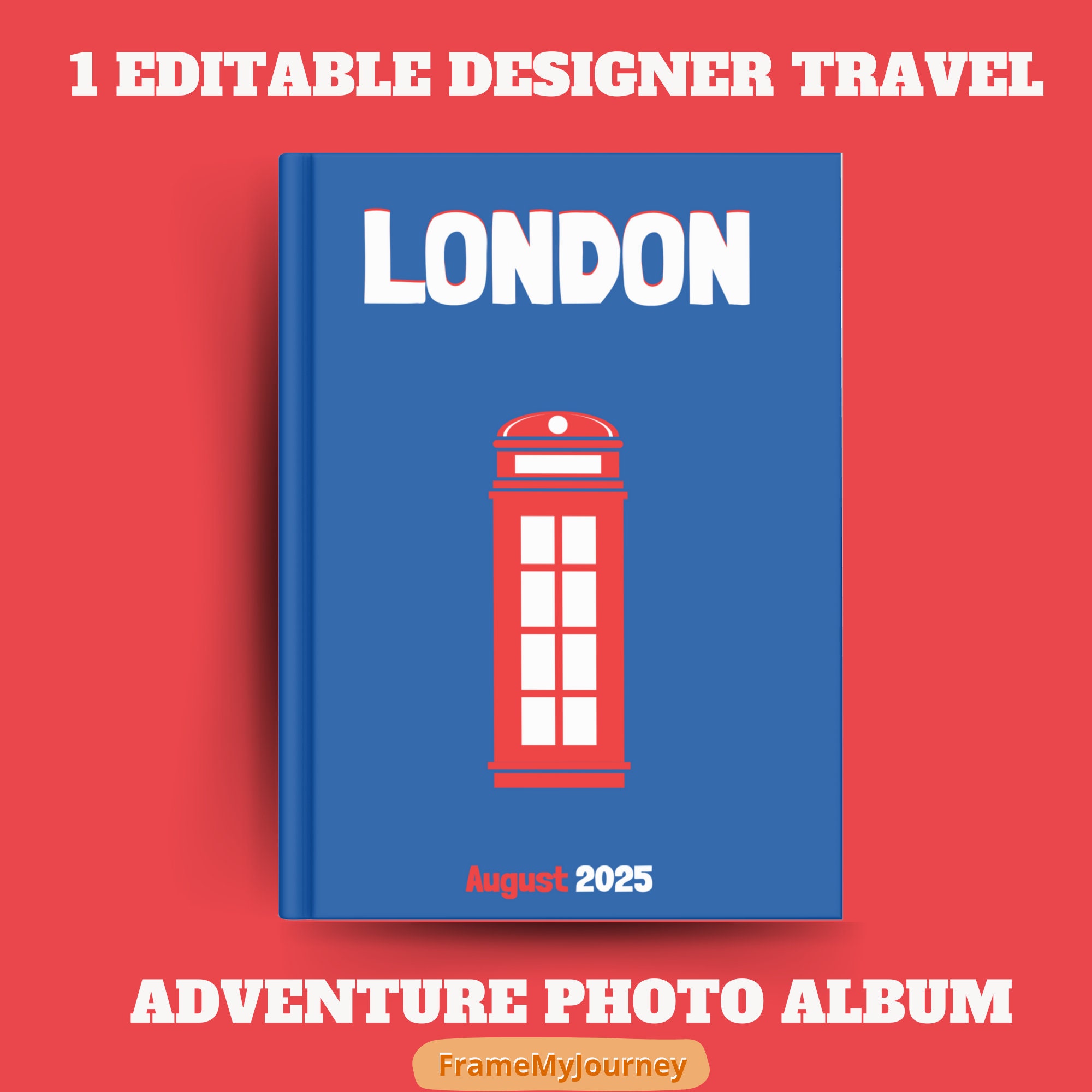London Travel Photo Album Template - Customizable Coffee Table Book ...