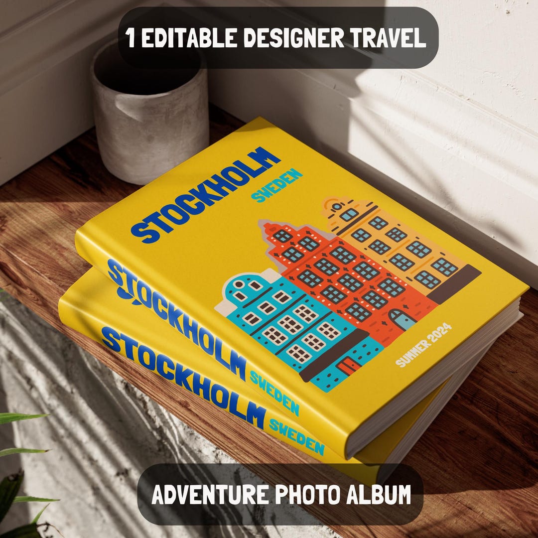 Stockholm Digital Photo Book Template – Includes Cover, Spine, Back ...