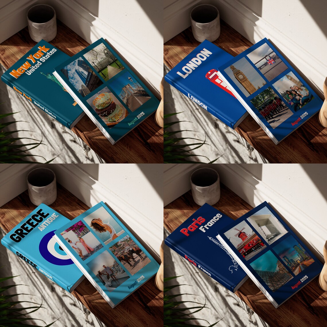 Customizable Travel Photo Album Template | Printable Coffee Table Book ...