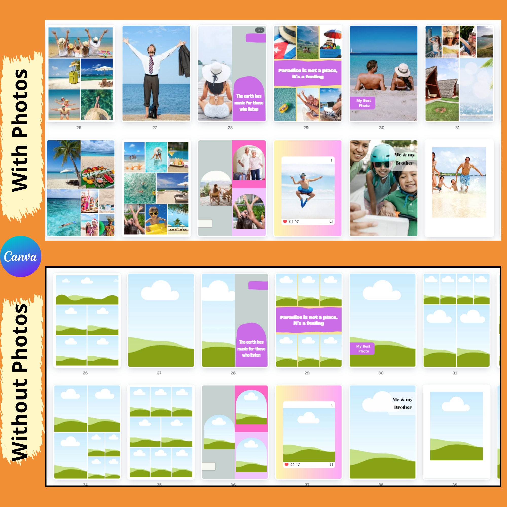 20 Travel-themed Photo Album Templates | Customizable Printable Coffee ...