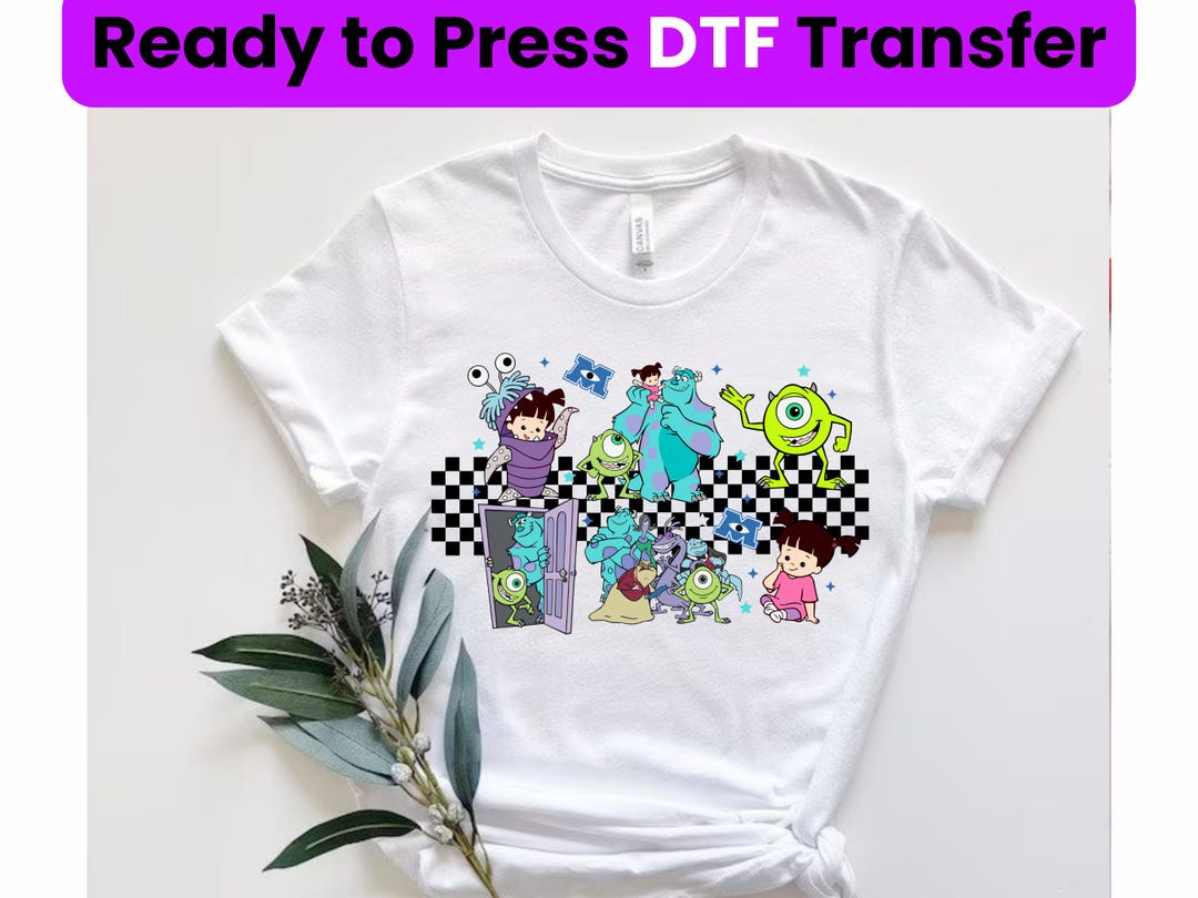 Disney Monsters DTF , Monsters Inc DTF Print Transfer, Disney Heat ...