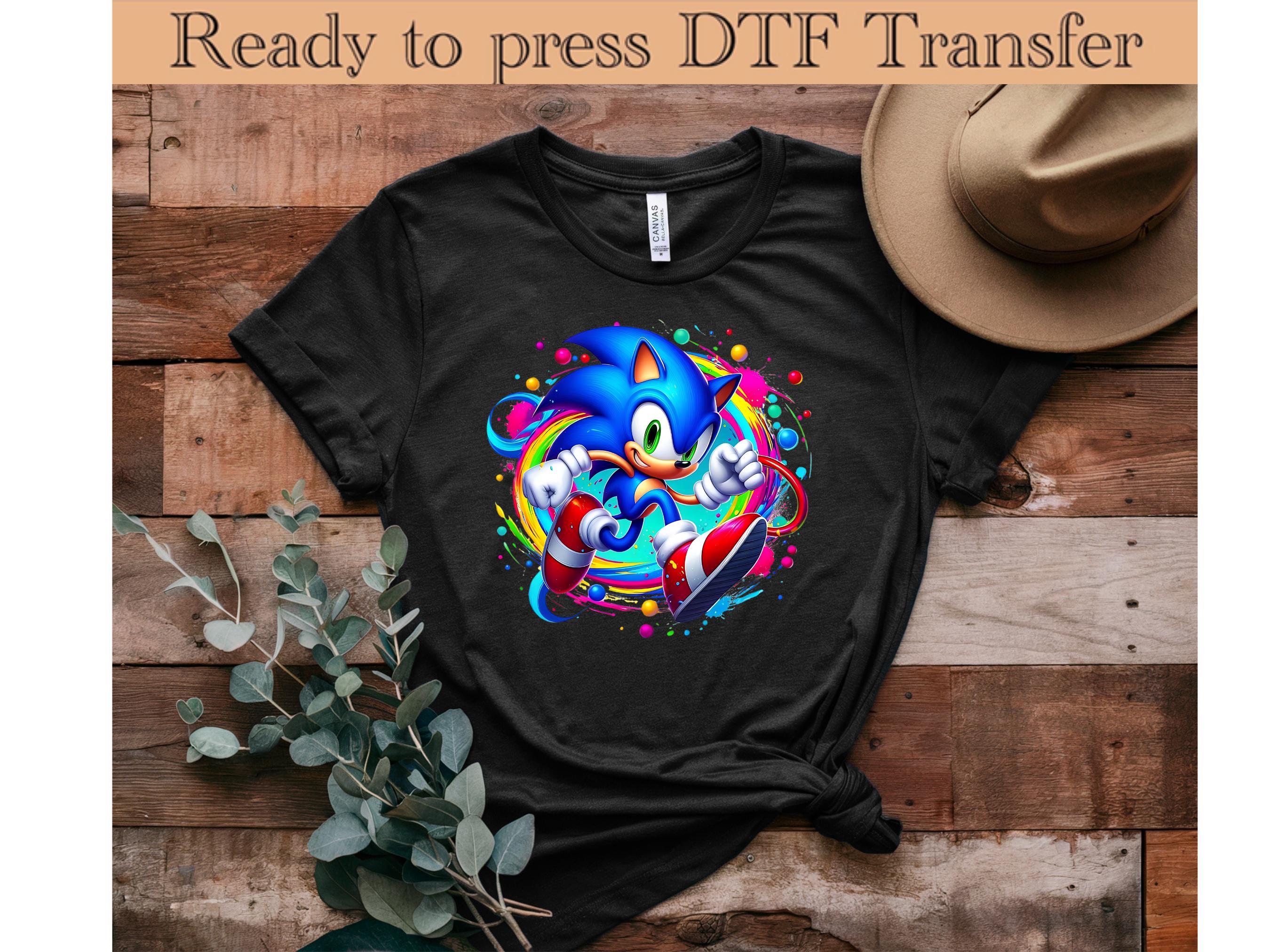 Sonic the Hedgehog DTF Transfer, Ready to Press - Etsy