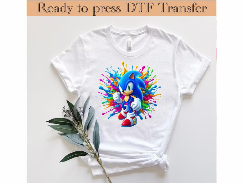 Sonic the Hedgehog DTF Transfer, Ready to Press - Etsy