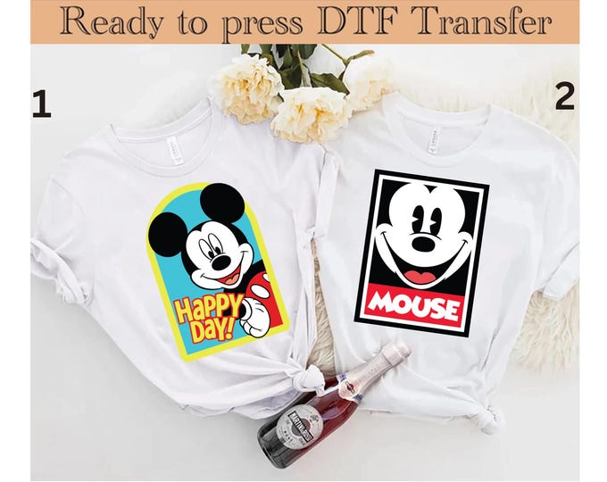 Mickey Mouse Characters Ready to Press, Mickey Mouse DTF Transfers ...
