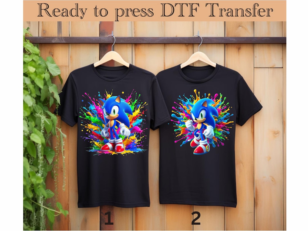 Sonic the Hedgehog DTF Transfer, Ready to Press - Etsy