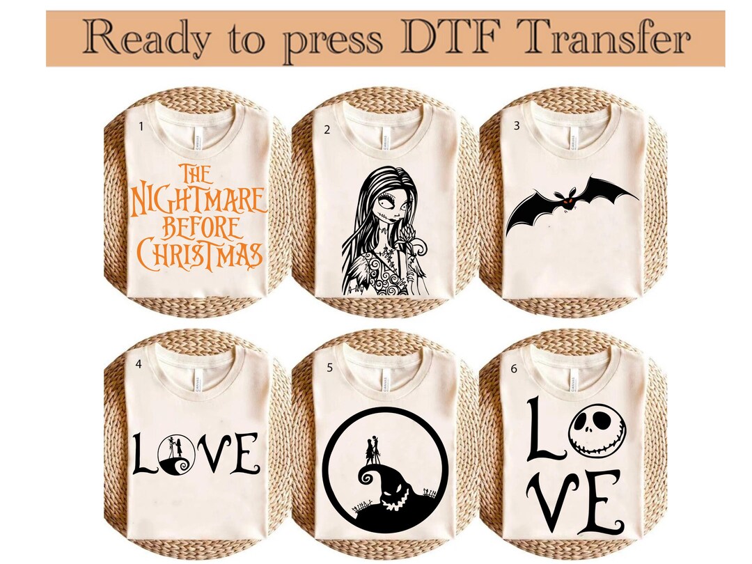 Jack and Sally DTF Transfer, Disney Halloween Dtf,oogie Boogie ...