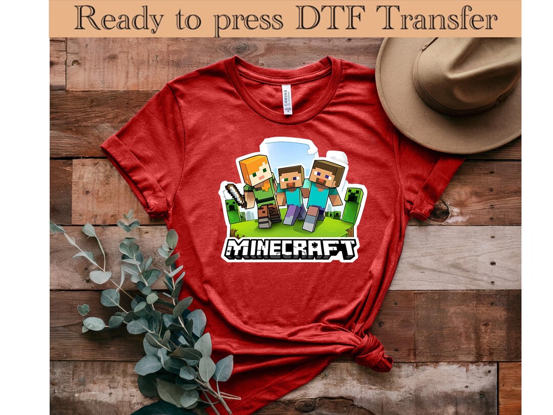 Minecraft Transfer, Minecraft Clipart, Video Game DTF, Gaming Dtf ...