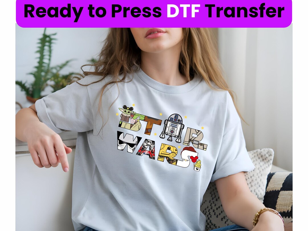 Star Wars DTF Transfer, Star Wars Disney Ready to Press, Star Wars DTF ...