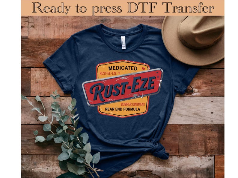 Rust-eze DTF Transfer, Cars Movie Inspired, Ready to Press - Etsy