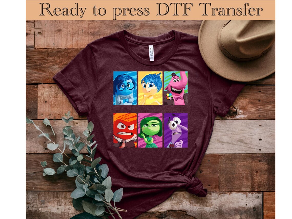 Inside Out Today I Feel DTF Transfer, Inside Out 2 Characters Dtf ...