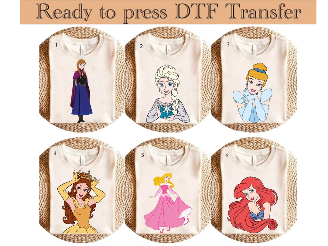 Disney Princess DTF Transfer , Disney Vacation Dtf , Disneyland Shirt ...