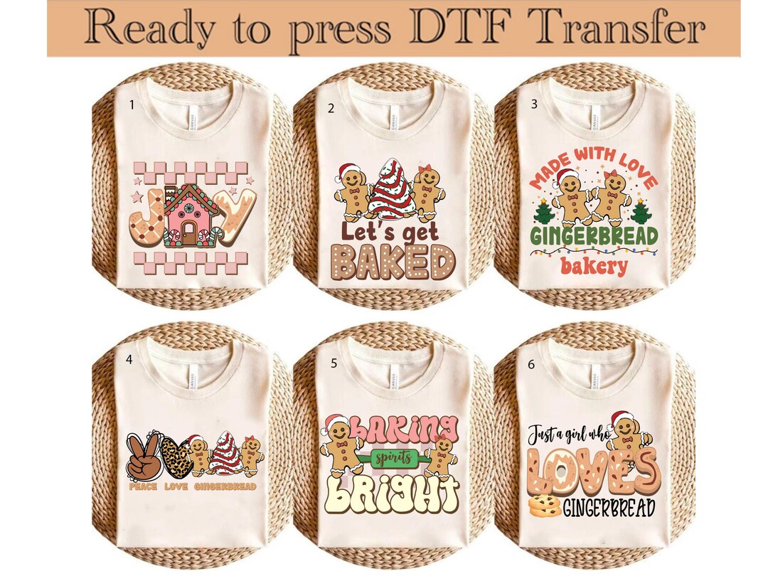Gingerbread Men DTF Transfer | Christmas Crewneck Design - Etsy