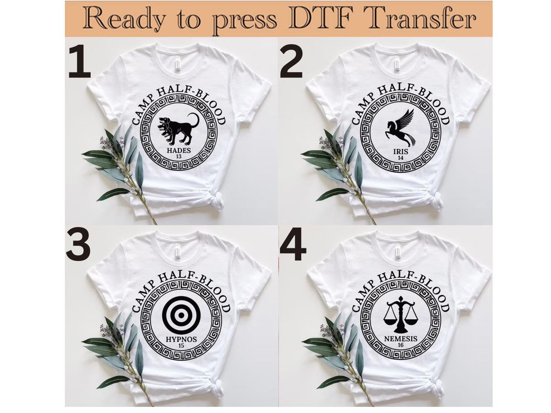 Camp Half Blood Dtf,greek Gods Symbols DTF, Olympus Gods,dtf Transfer ...
