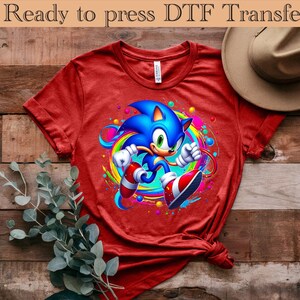 Sonic the Hedgehog DTF Transfer, Ready to Press - Etsy