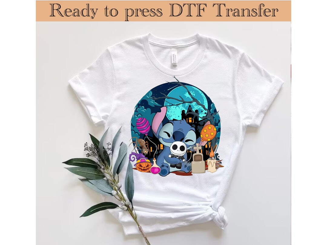 Stitch Halloween DTF, Stitch Png, Stitch and Angel DTF Bundle ...