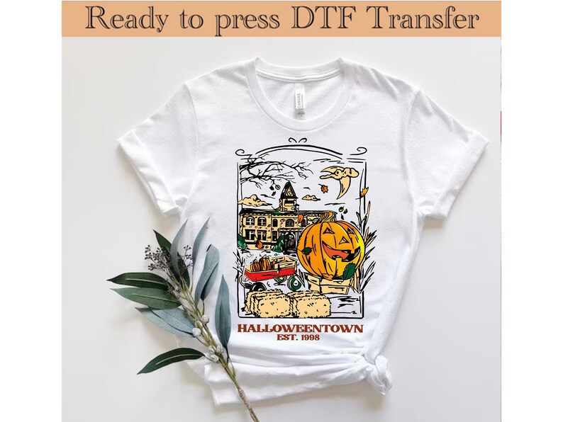 Vintage Halloween Town Est 1998 DTF Transfer, Halloweentown Dtf,pumpkin ...