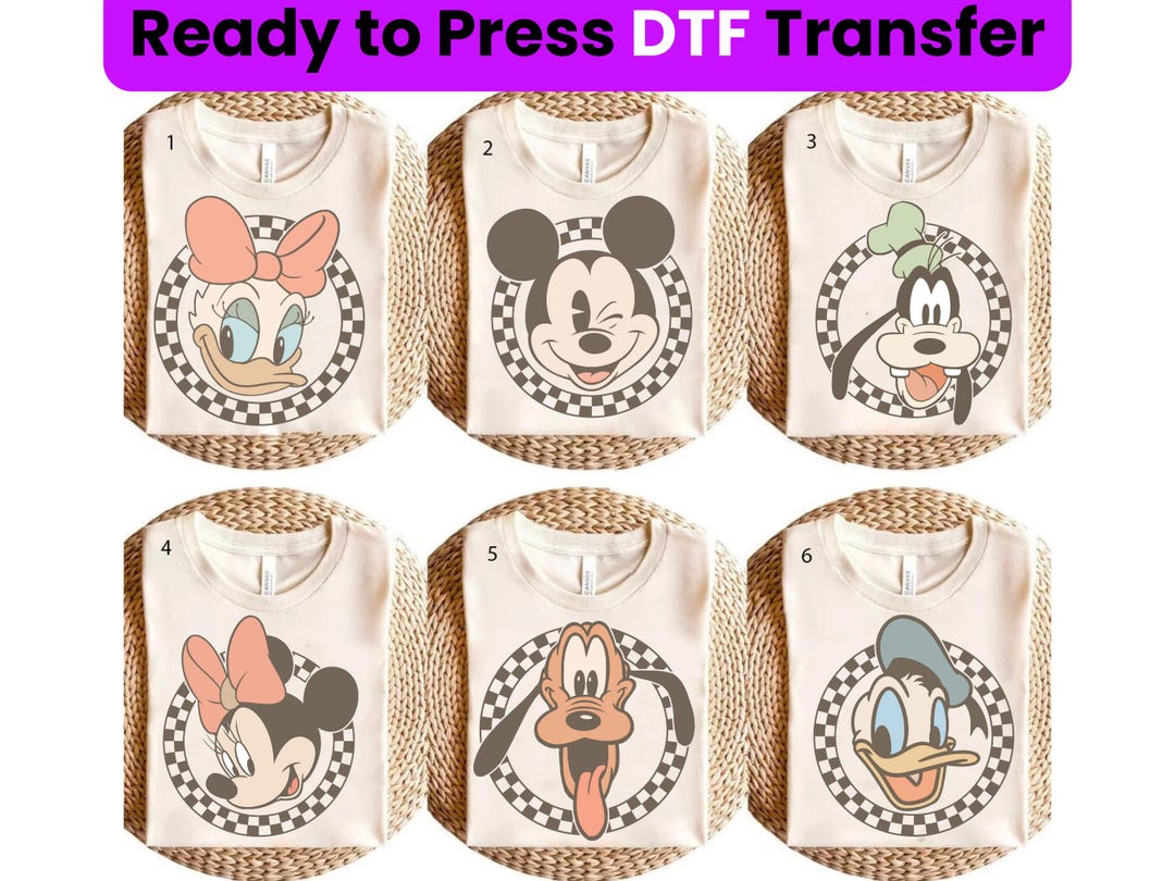 Mickey and Friends 2025 DTF Print Transfer, Mickey and Friends ...